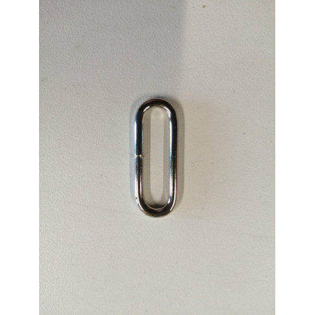 Anneau métal oval argent
