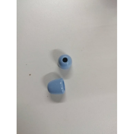 Embout cordelette métal bleu