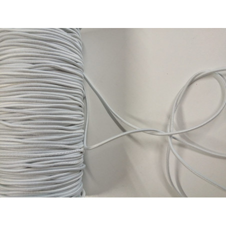 Elastique rond blanc 2 mm